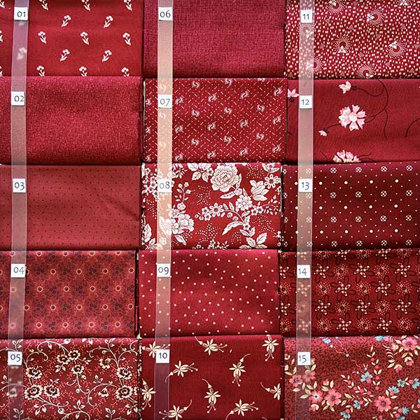 05A Rood serie Quiltstof Patchworkstof